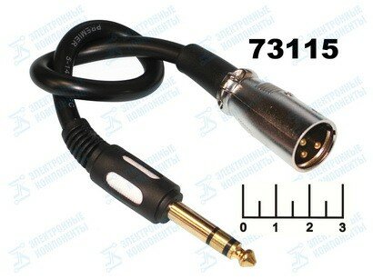 Переходник AUD 6.3 штекер стерео/XLR штекер 30см Premier (2-711G)