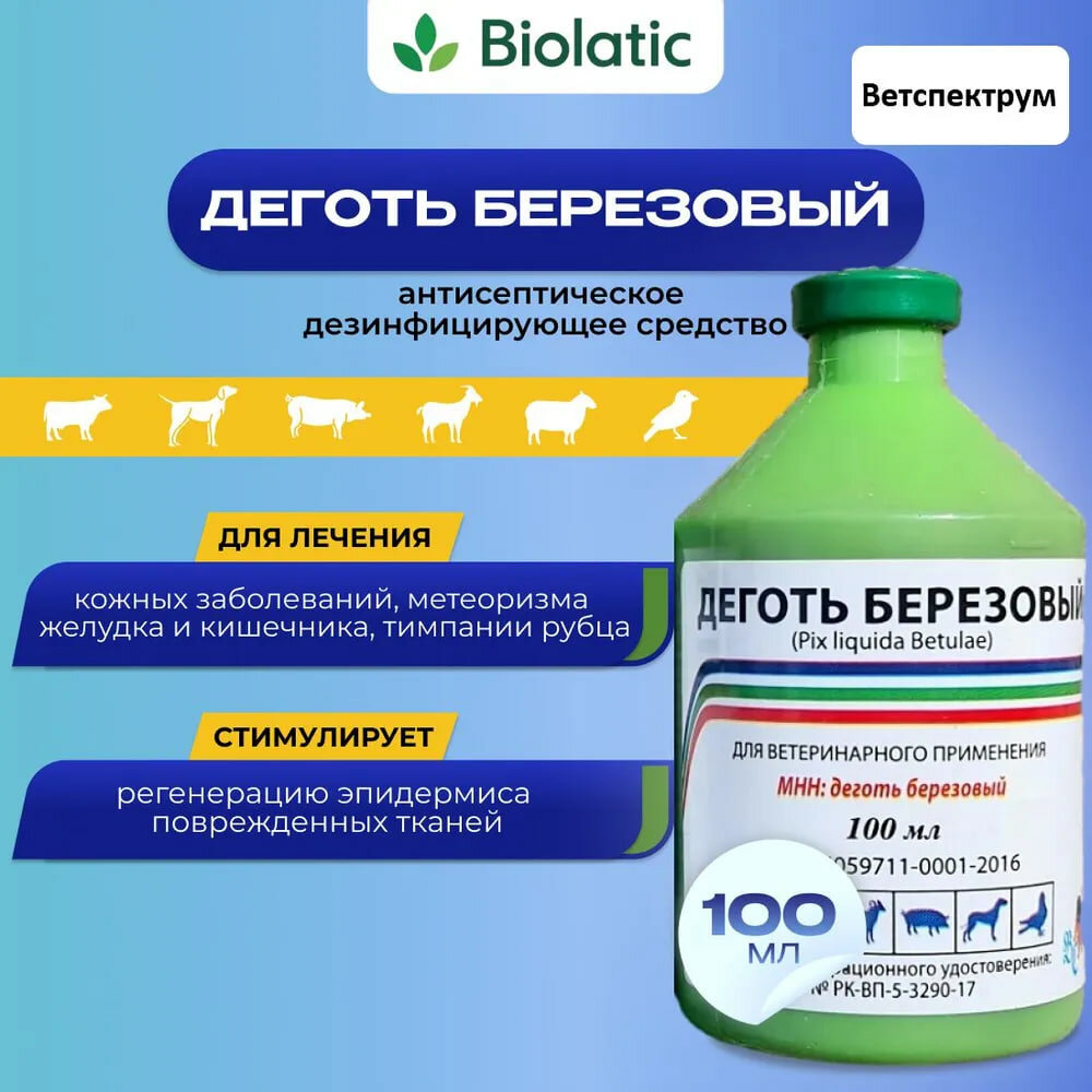 Березовый деготь защитный 100 мл