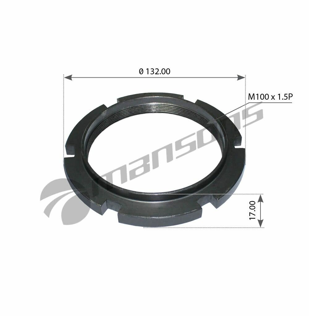 Гайка ступицы зад. М100x1.5 H 17 SW116 MAN TGA/TGS/TGX 400.644 MANSONS