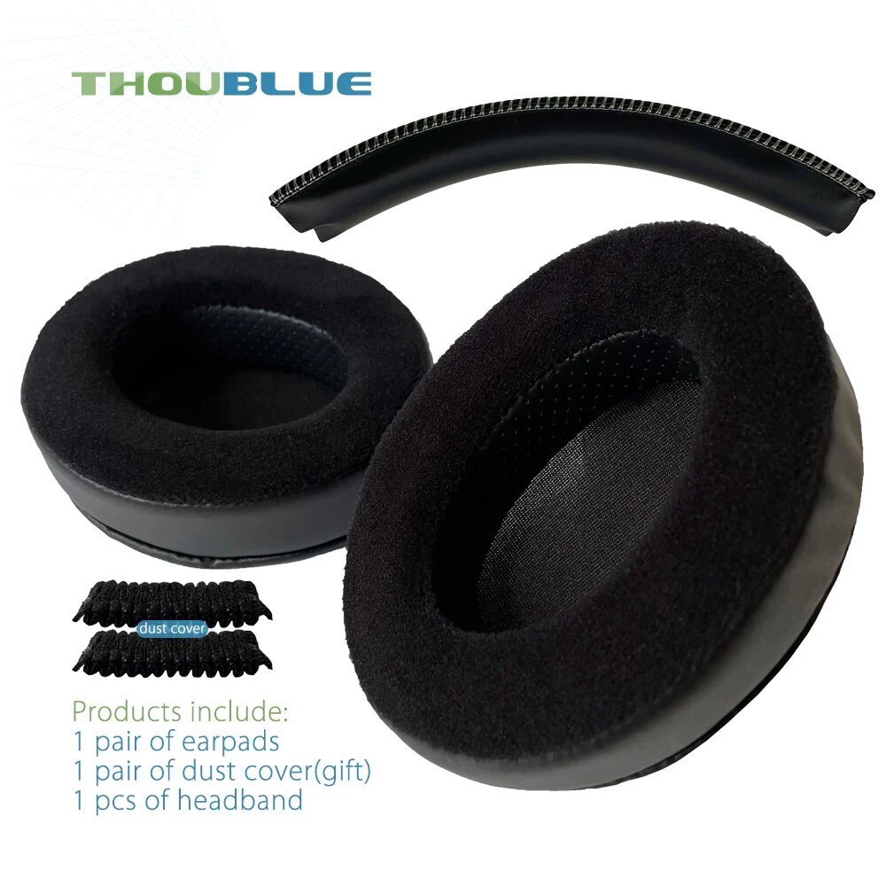 Сменные амбушюры THOUBLUE для наушников HyperX Cloud Core, серебристый, Cloud II, Cloud Alpha, Alpha PRO, Alpha S, чехол из пены с эффектом памяти