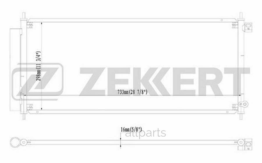 ZEKKERT MK-3134 Радиатор кондиционера Honda Jazz (GD_ GE3 GE2) 02-