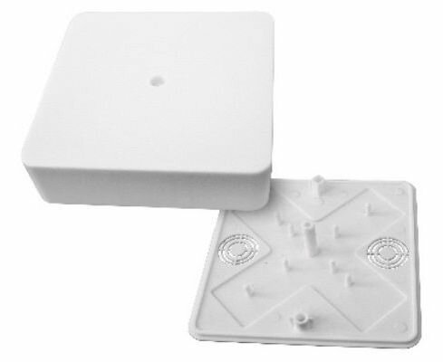 Uplast коробка распред. 100х100х25мм ОУ с крышкой под каб/канал белая IP42 030-032