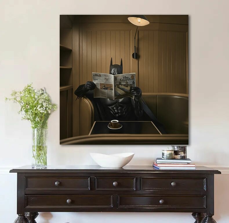 Картина "Бэтмен", ВсеКартины. Тут, на холсте, на подрамнике, 70x70 см