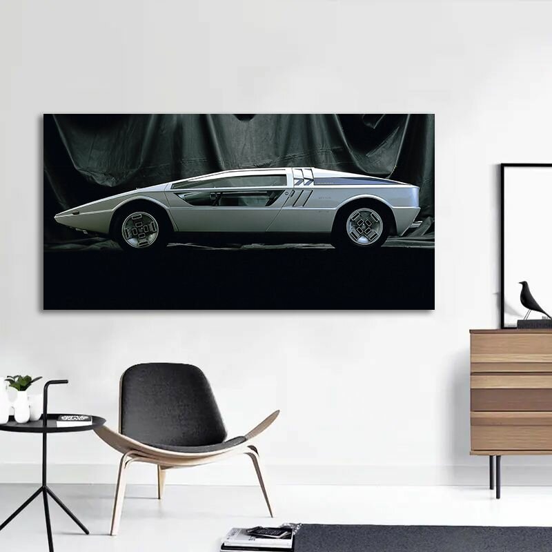 Картина "Ламборгини", 40x80 см, на подрамнике, на деревянном подрамнике