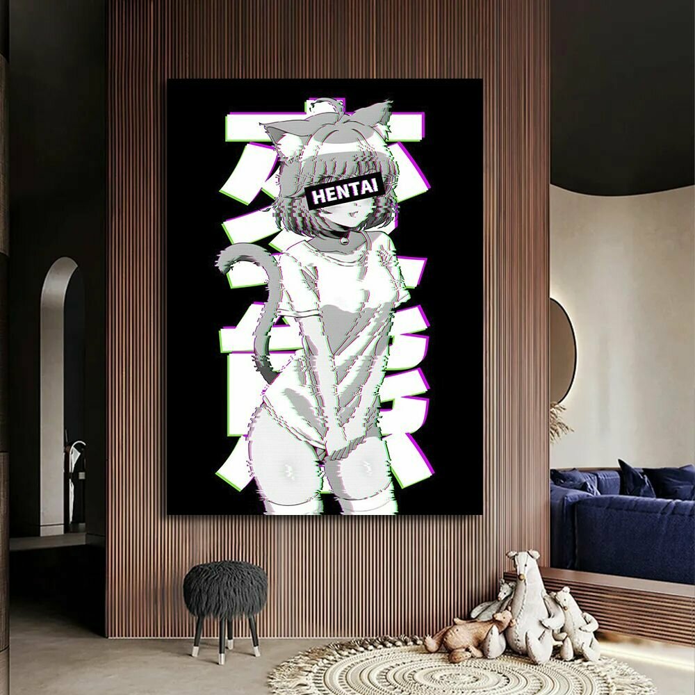 Постер аниме 18+, картина хентай, 30х40 см.