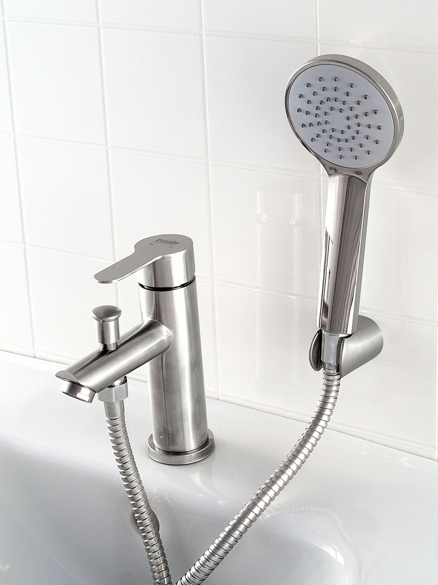 Смеситель для раковины Potato P14303S (для умывальника), кран для раковины в ванную, нержавейка