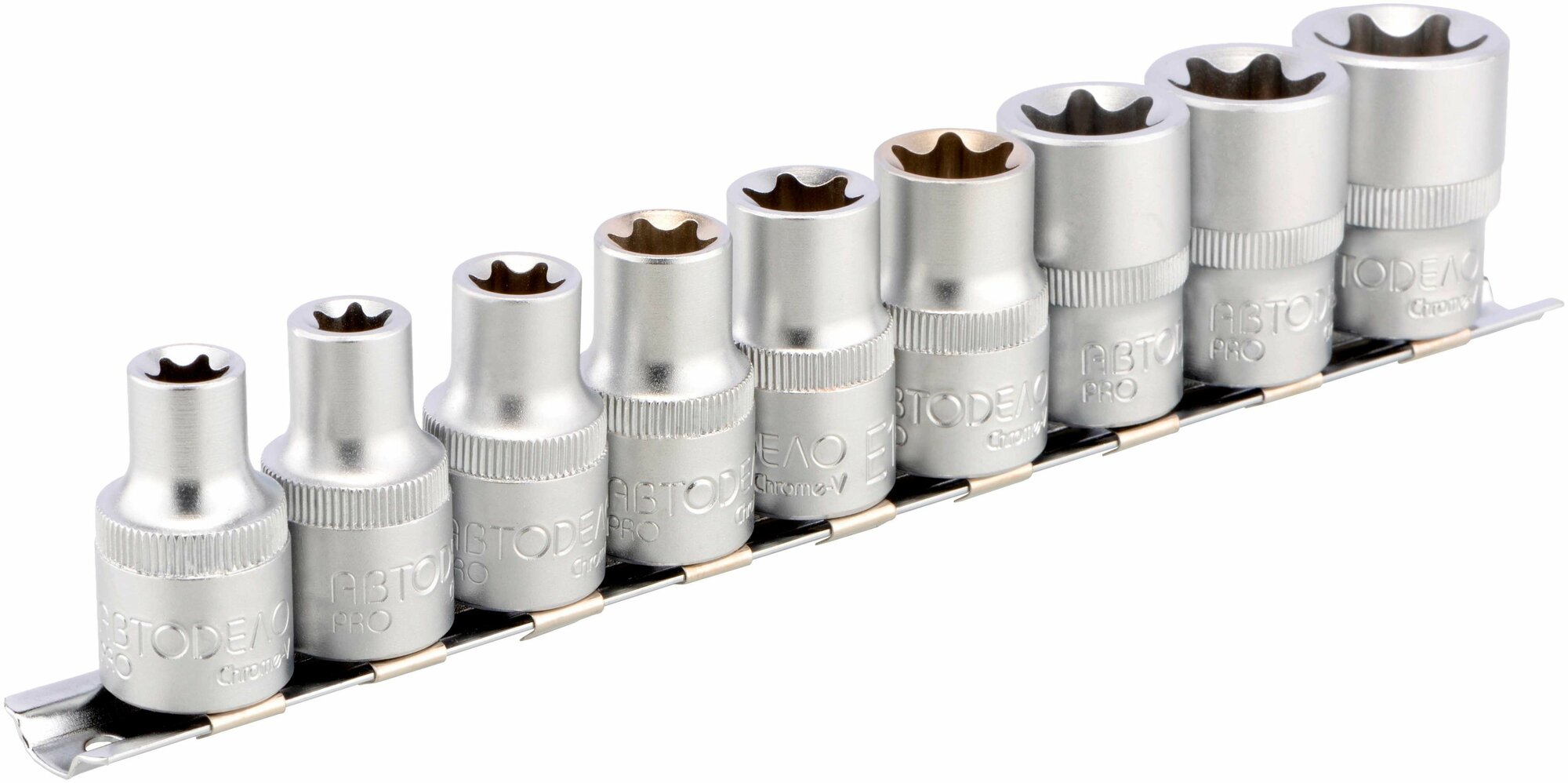 Набор головок TORX E10-E24 (1/2 , 9 предметов) Автодело PRO