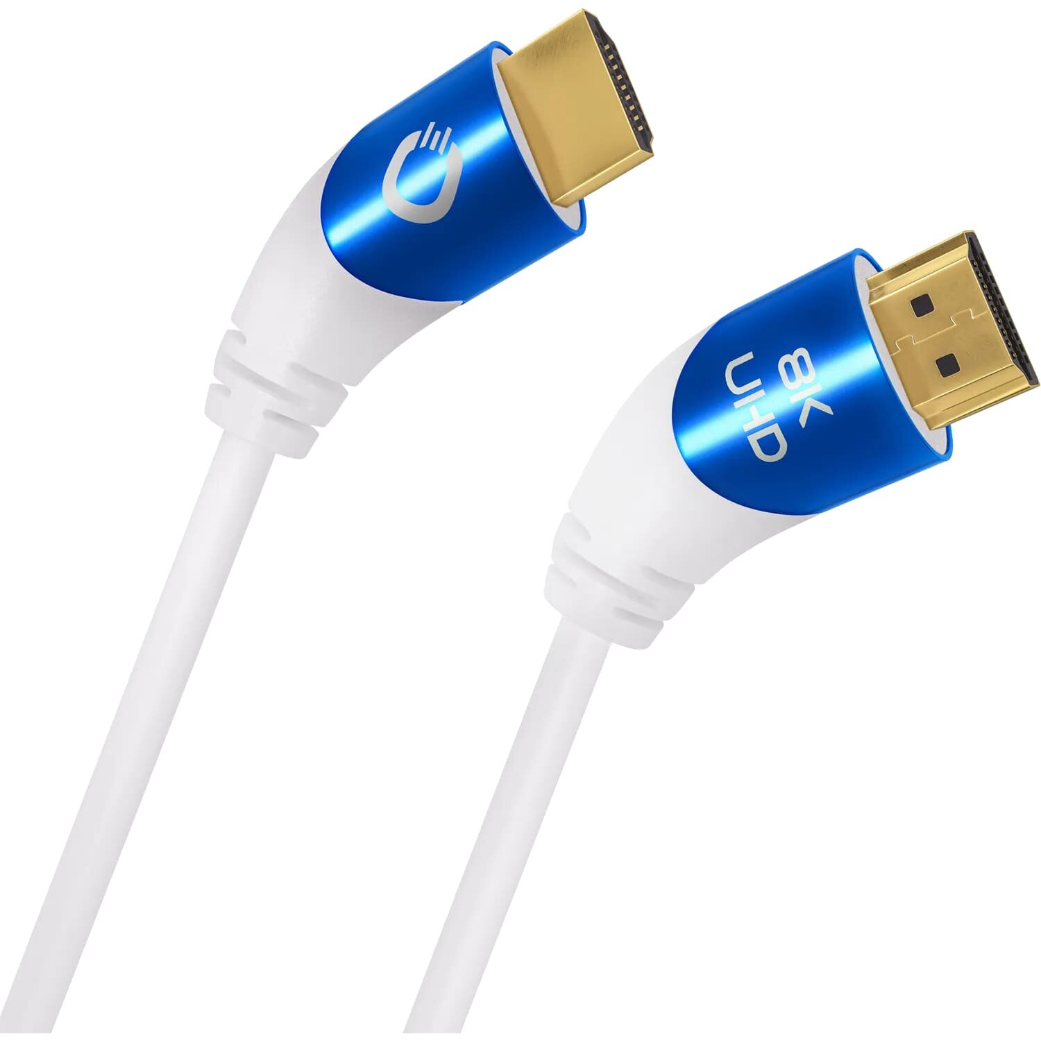 HDMI кабель Oehlbach PERFORMANCE SHAPE MAGIC UHD 40 white, UHS HDMI cable 1,5m, D1C42536