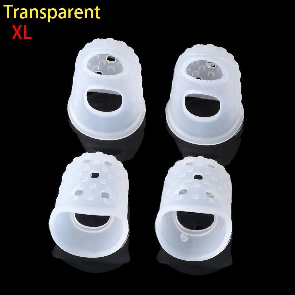 Силиконовые защитные накладки для пальцев 4 шт. Белый, XL-Transparent