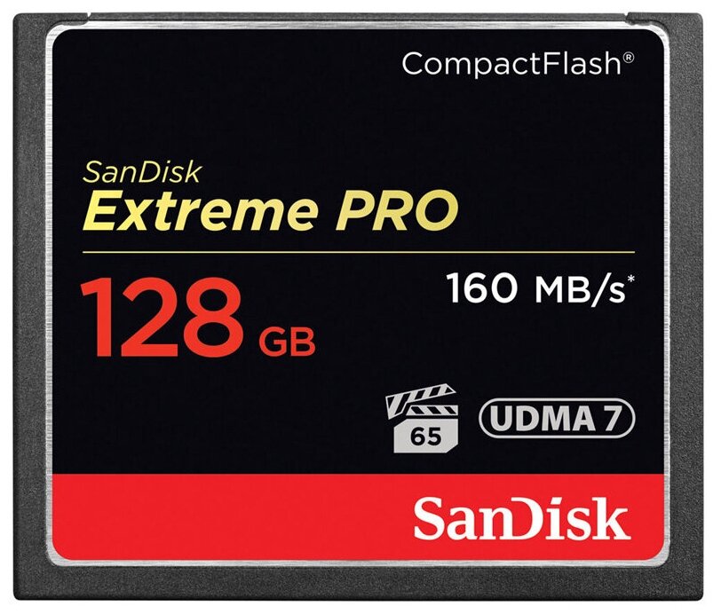 Карта памяти SanDisk CompactFlash 128GB Extreme Pro 160 Mb/s