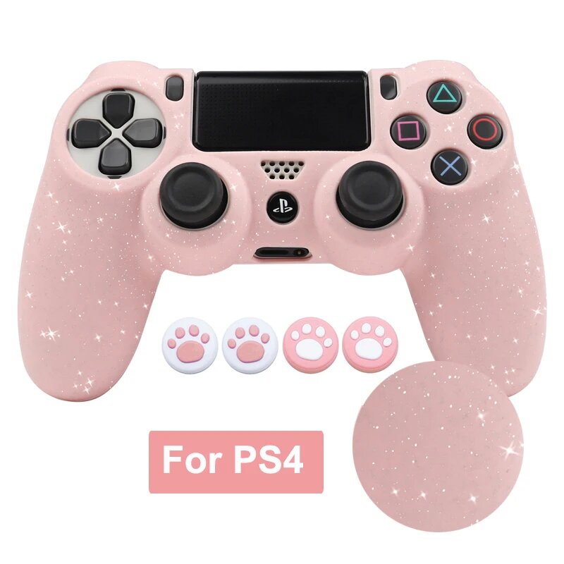 Розовый силиконовый чехол для контроллера Ralan для PS4/PS5/Xbox One S/Series X/Switch Pro For PS4 4