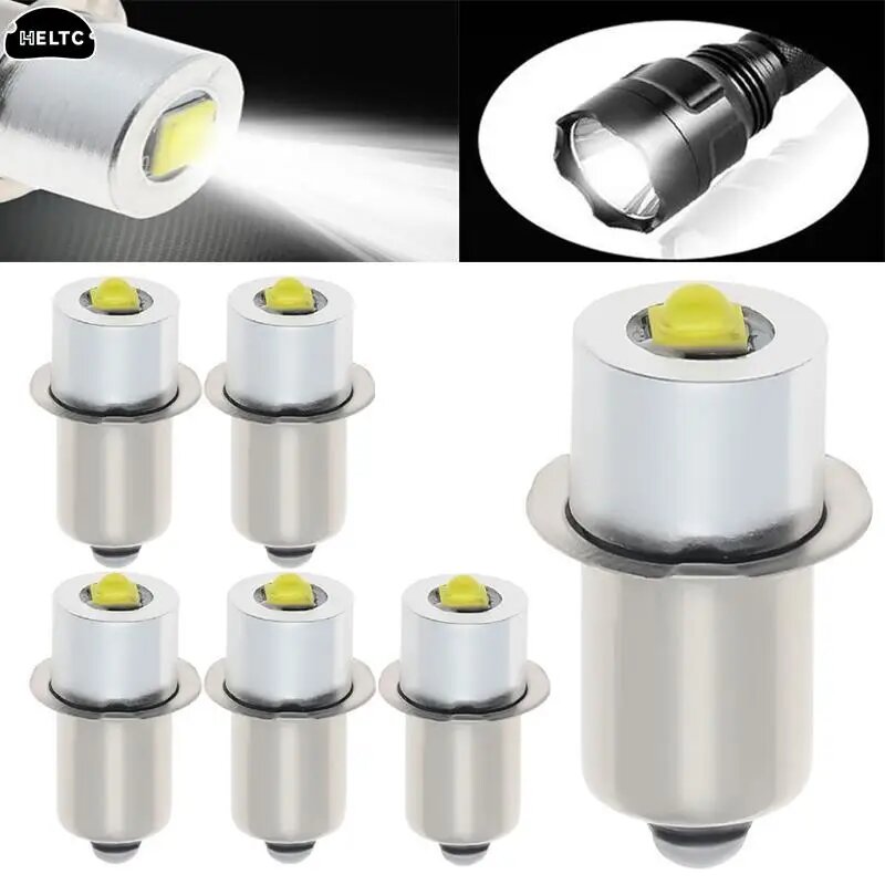 Светодиодная лампа HELTC P13.5S 3Вт 150-200lm для фонарика Warm Light 6-24V