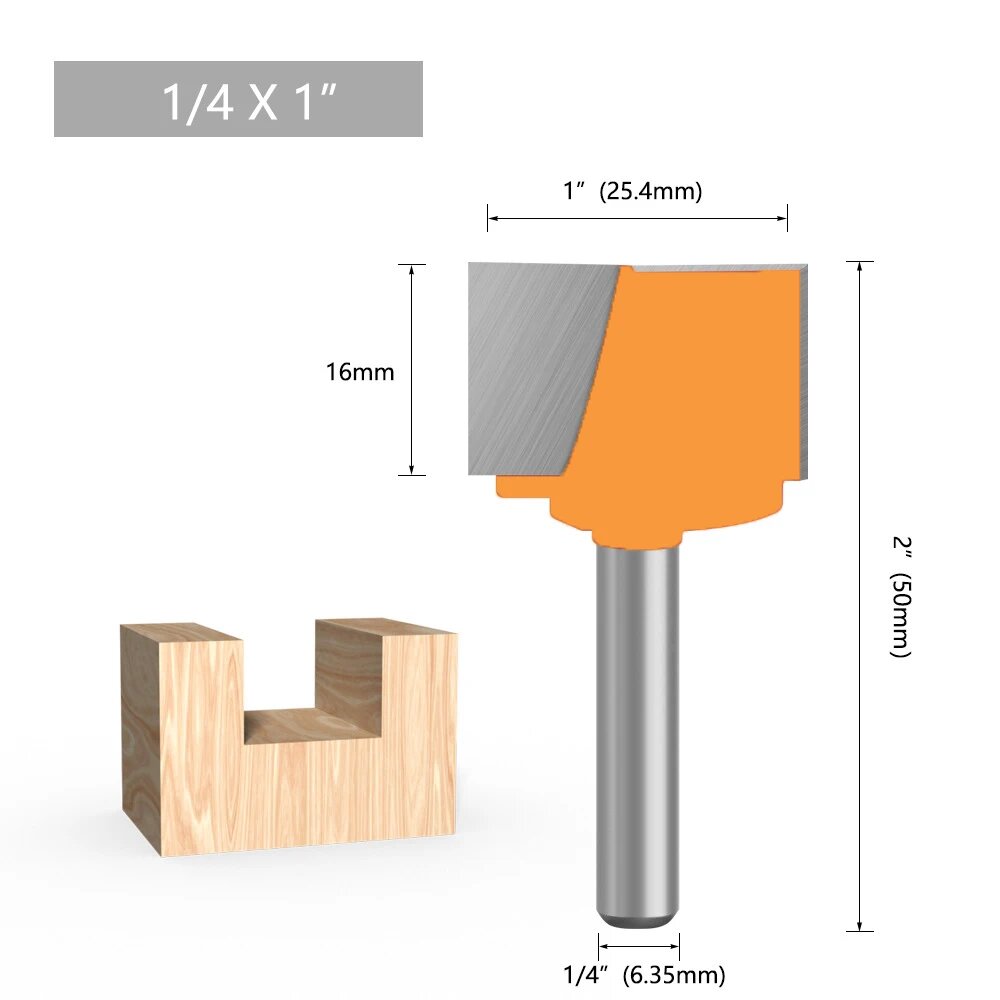 Фреза для дерева, сплав вольфрама и кобальта, 1/4", 6,35 мм 08