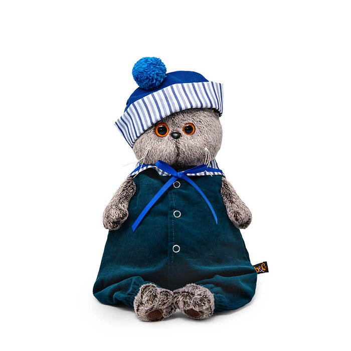 Budi Basa Мягкая Игрушка Кот Басик в комплекте в морском стиле (19см, в подарочной коробке) Ks19-240