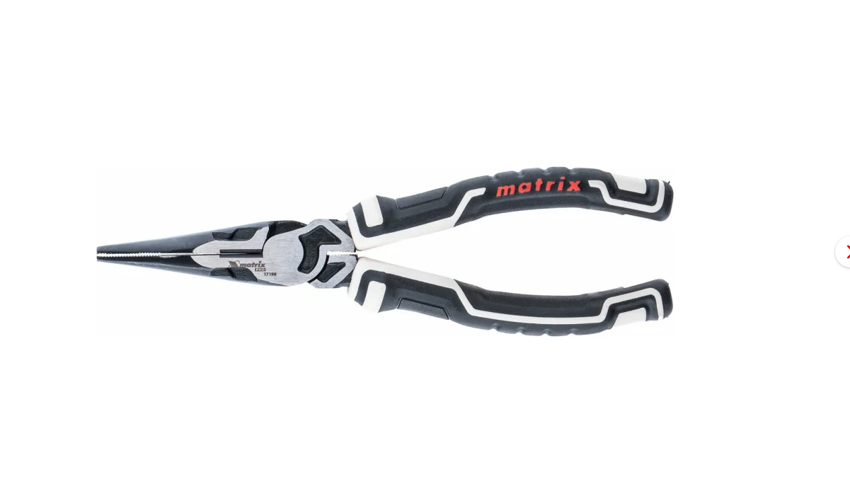 Прямые длинногубцы MATRIX PRO 205 мм, усиленная система 17198