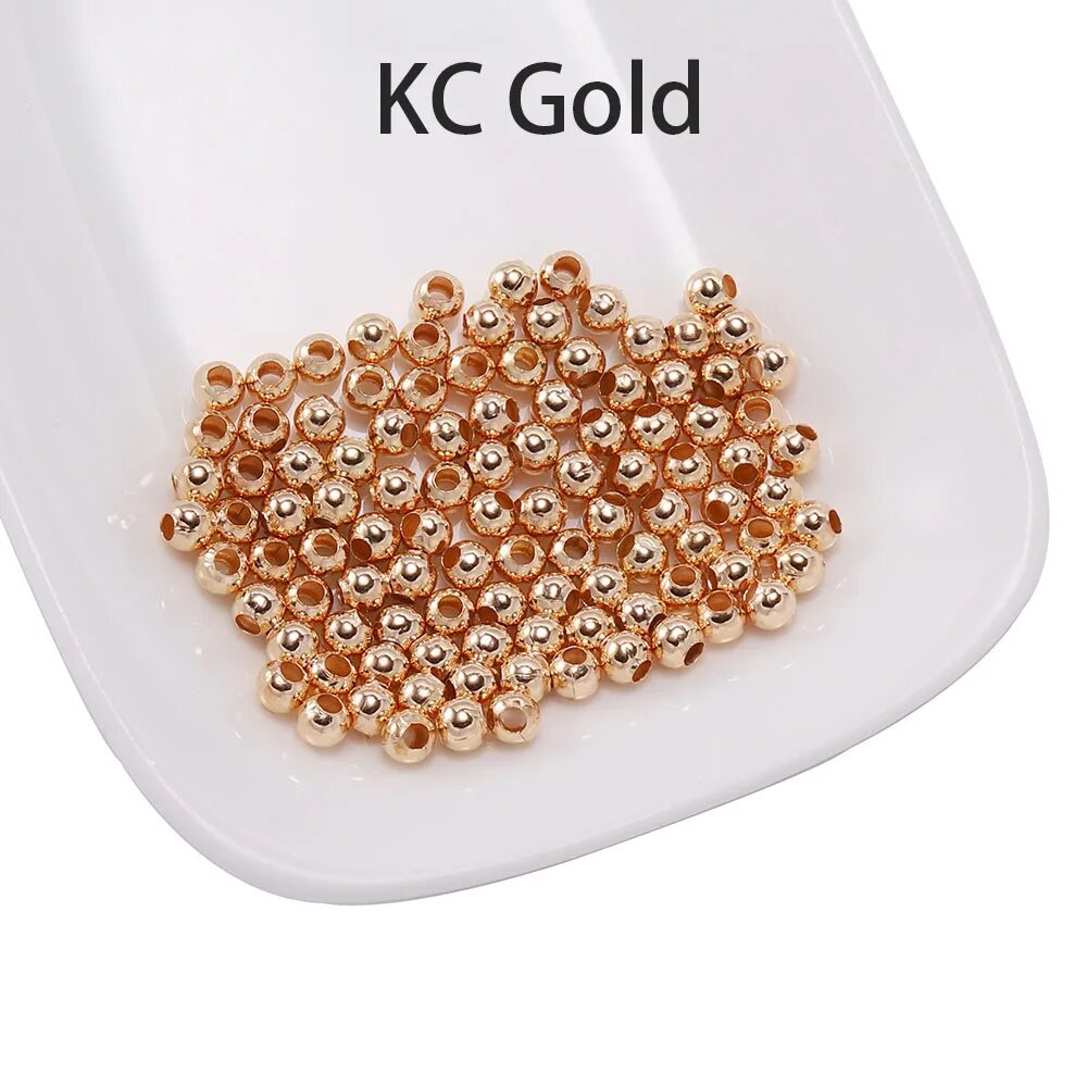 Бусины круглые KC Gold 5 мм, 100 шт