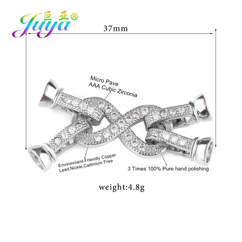 Juya Застежки для украшений с глазом Фатима White Gold