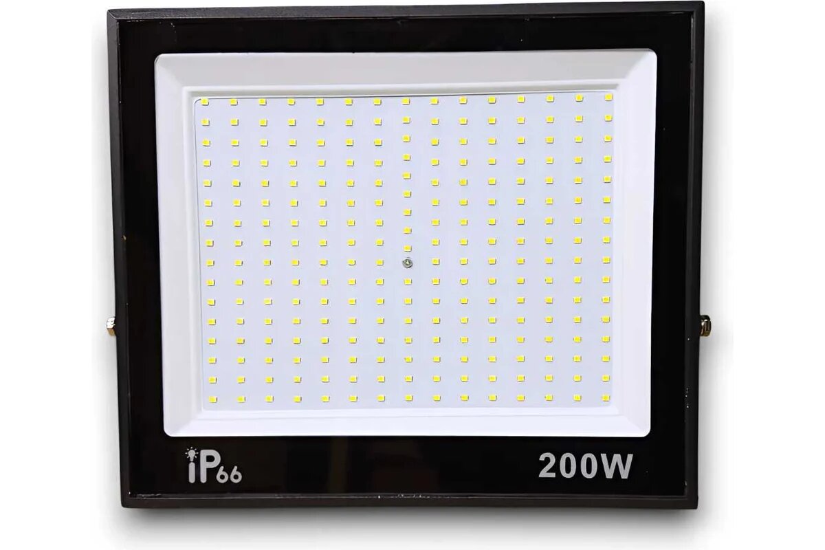 KRASO Прожектор 200W черный 6500К 20000Лм (275х235х25мм) 200Вт PZL-200