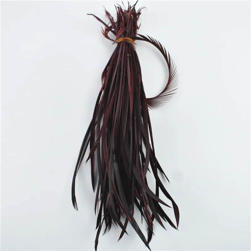Гусиные перья окрашенные, 20 шт, Dark brown