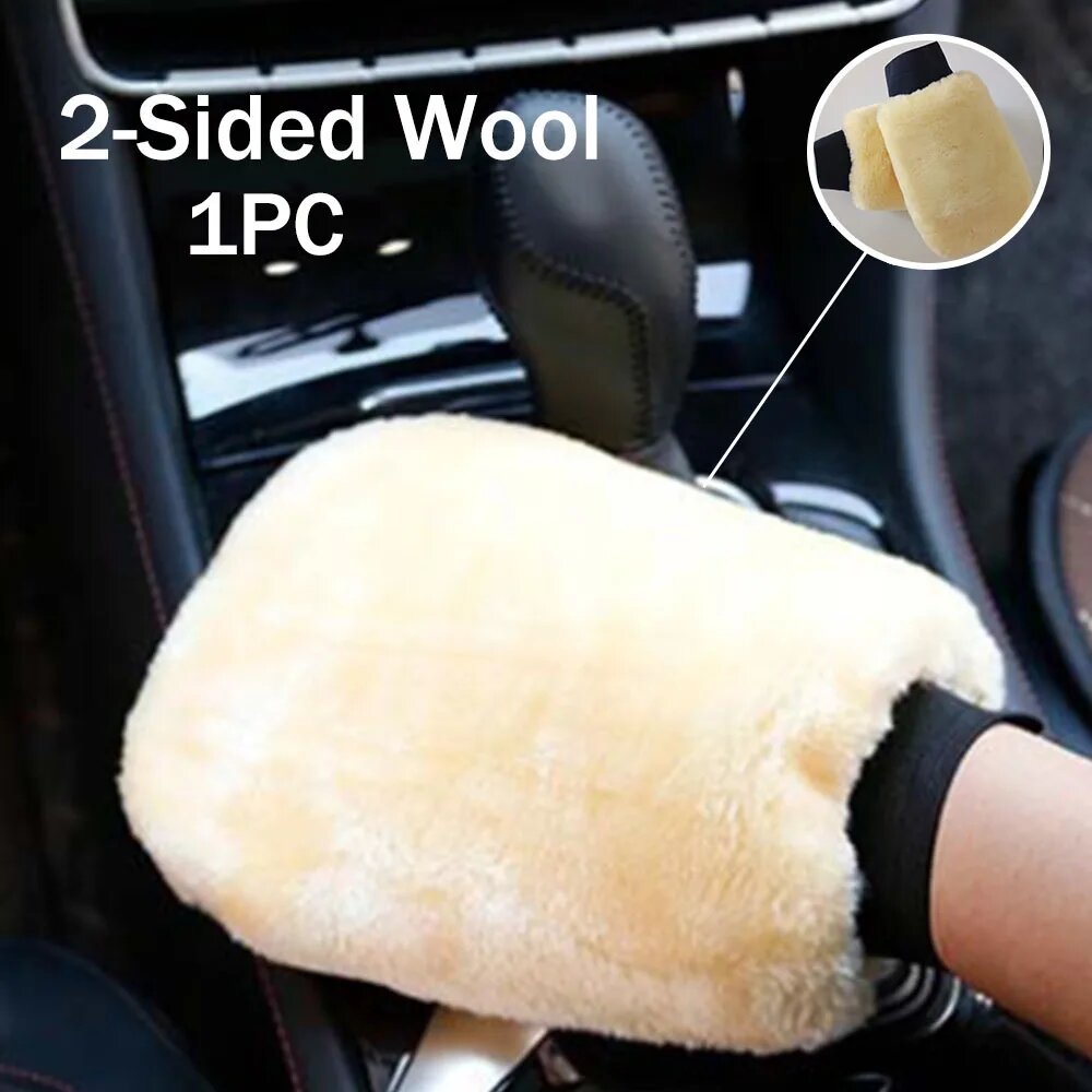 Шерстяная перчатка для мытья авто 15*23 см, 2-sided Wool 1 PC