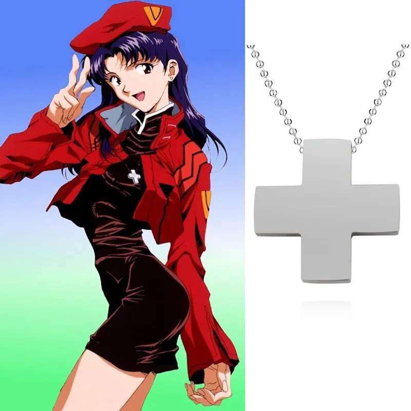 Косплей крест Misato Katsuragi, красный, EVA
