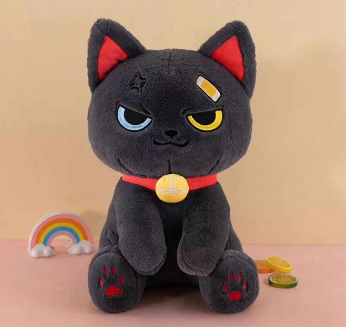 Игрушка-подушка "Крутой Черный Кот", плюшевая, с наполнителем холлофайбером, 25см