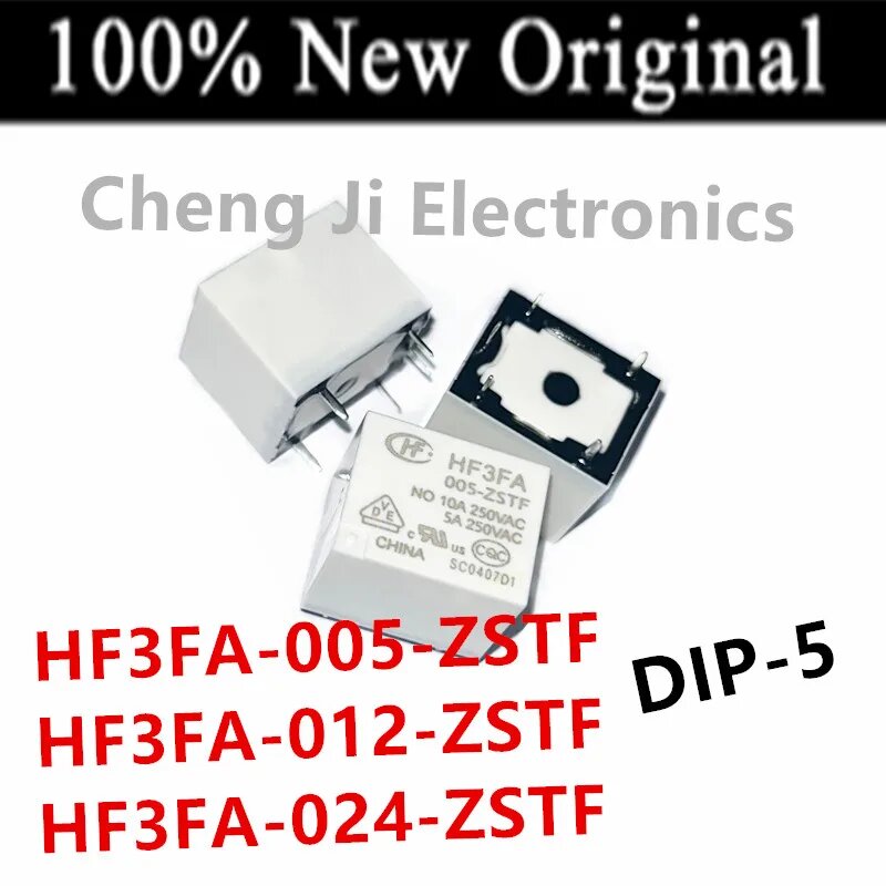 Набор из 10 силовых реле HF3FA-005-ZSTF, HF3FA-012-ZSTF, HF3FA-024-ZSTF HF3FA-024-ZSTF