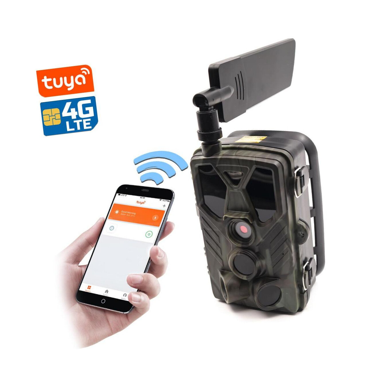 Уличная 4К/4G фотоловушка Филин HC-812 Pro-TUYA (8хАА) (Q28713HC8) с Tuya-Smart (Android; iOS) для охоты с SIM-картой и невидимой ночной ИК подсветк