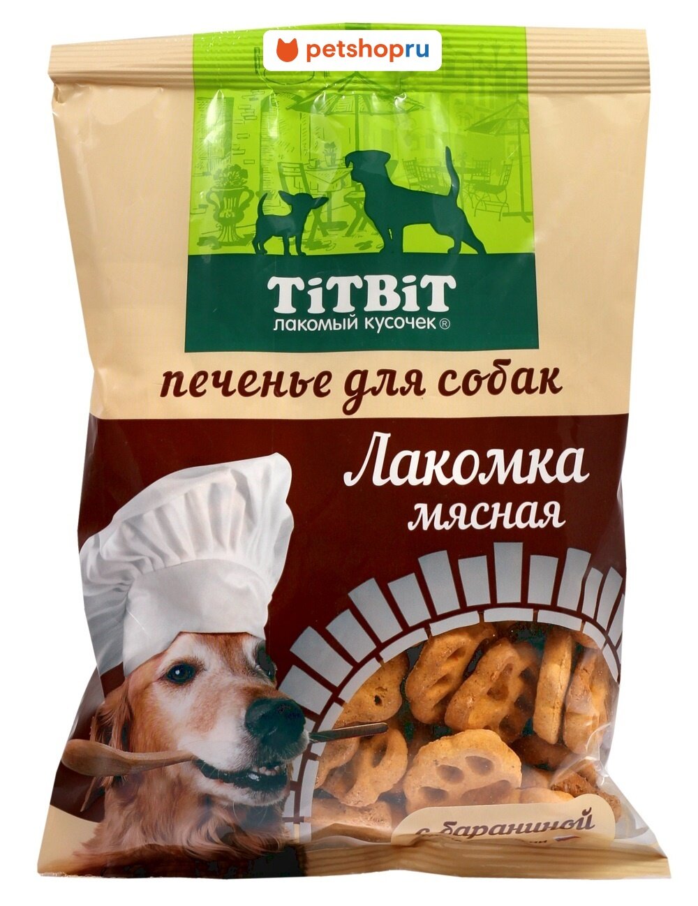 TiTBiT Печенье Лакомка мясная с бараниной для взрослых собак
