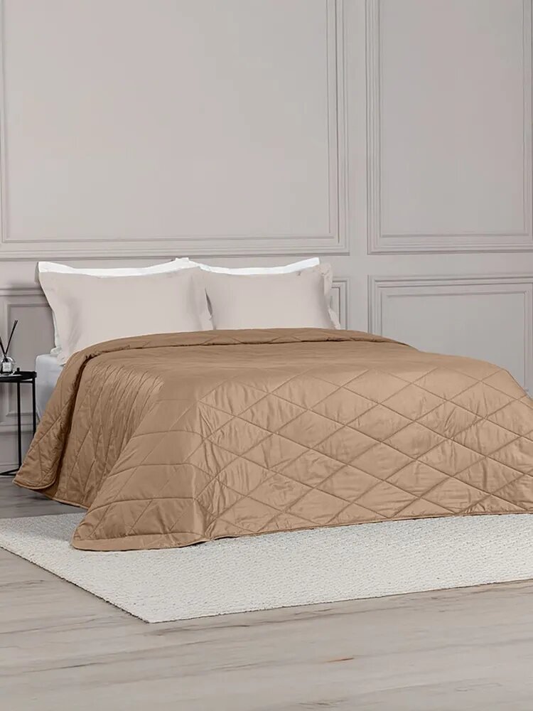 Покрывало Askona (Аскона) Cotton Sateen 220x240 Охра, хлопковое