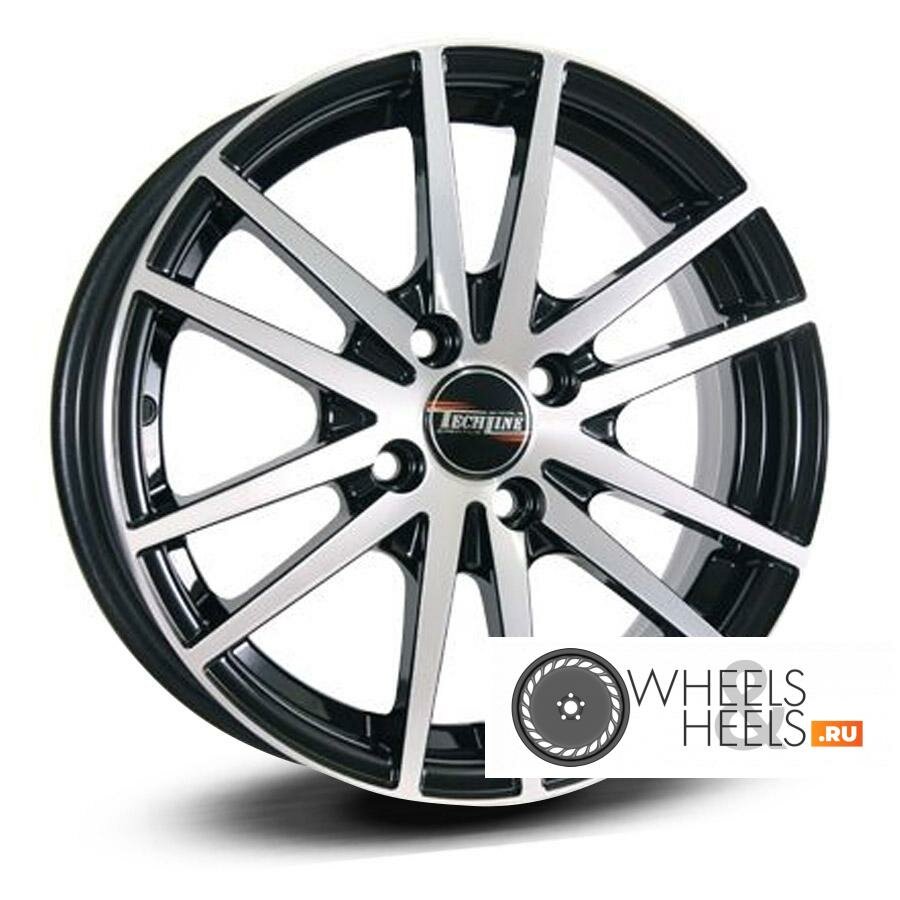 Tech Line 435 14x5.5 4x98 et35 dia58.6 Черный с полированной лицевой поверхностью