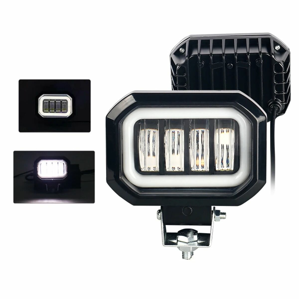 Светодиодные фары 3000 лм 40W IP67 (комплект 1 шт) - для внедорожников, мотоциклов, спецтехники