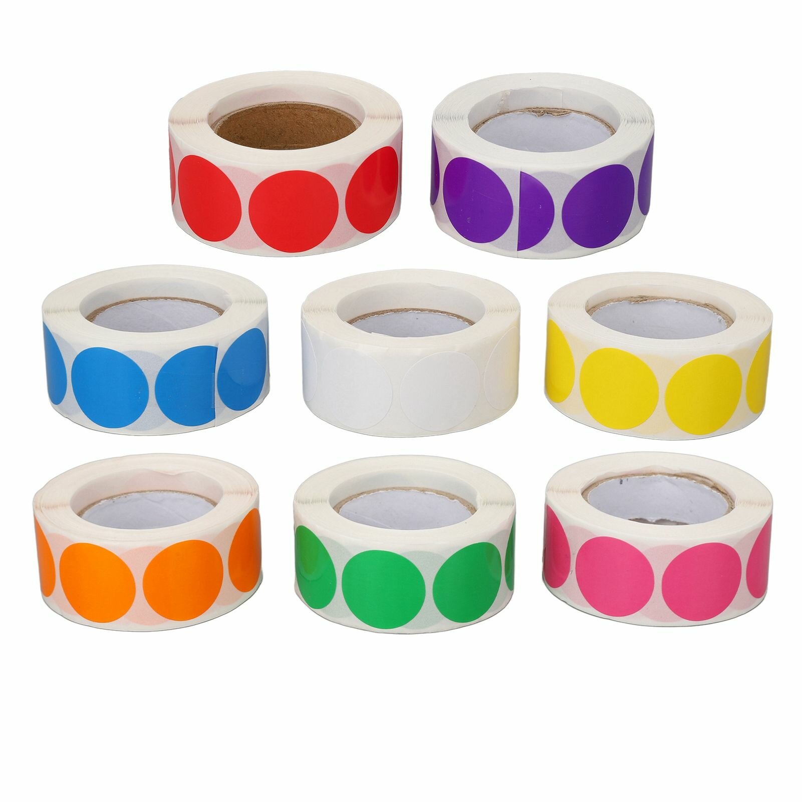 Красочные круглые этикетки-наклейки, 8 рулонов, самоклеящиеся, для бутылок, подарочные, косметические, для организации эфирных масел, съемные этикетки с возможностью записи