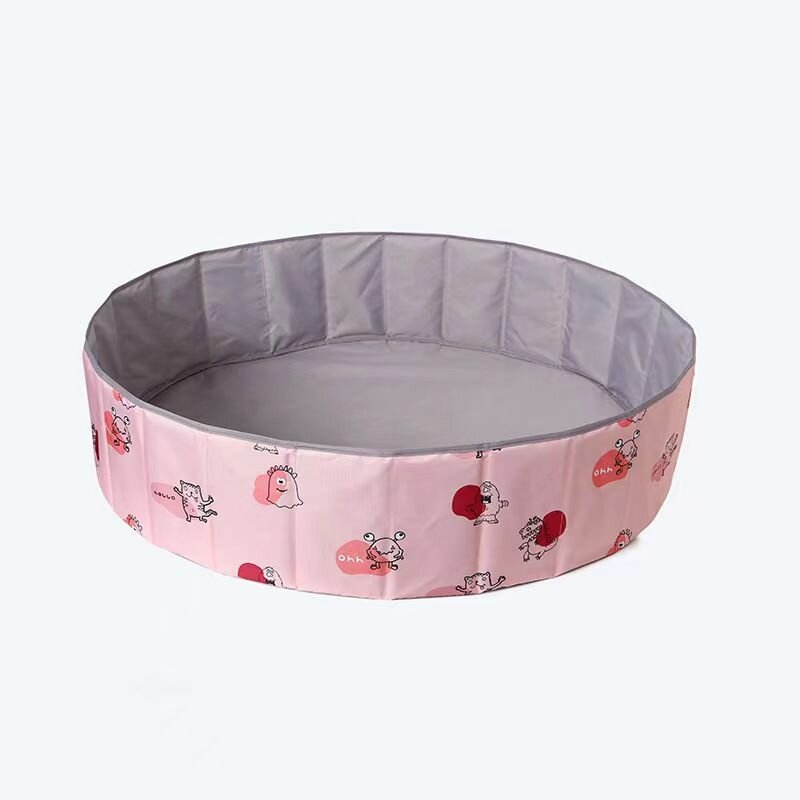 Складной сухой бассейн 100x30cm Розовый с принтом