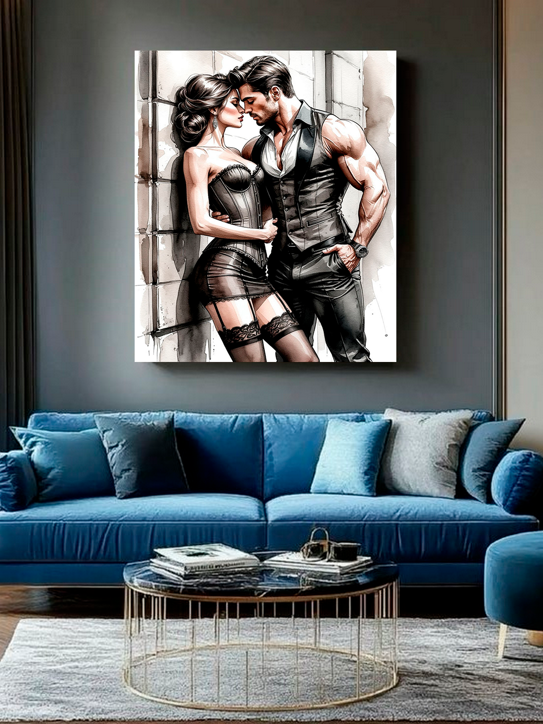 Картина по номерам " Влюбленные" 40х50 см, хлопковый холст на подрамнике, акрил, АртТойс