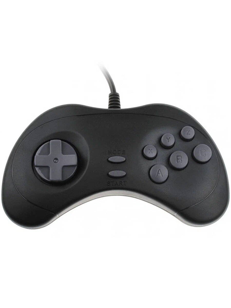 Проводной джойстик Turbo для приставок 16-bit (JS07-9-16-T) (черный)