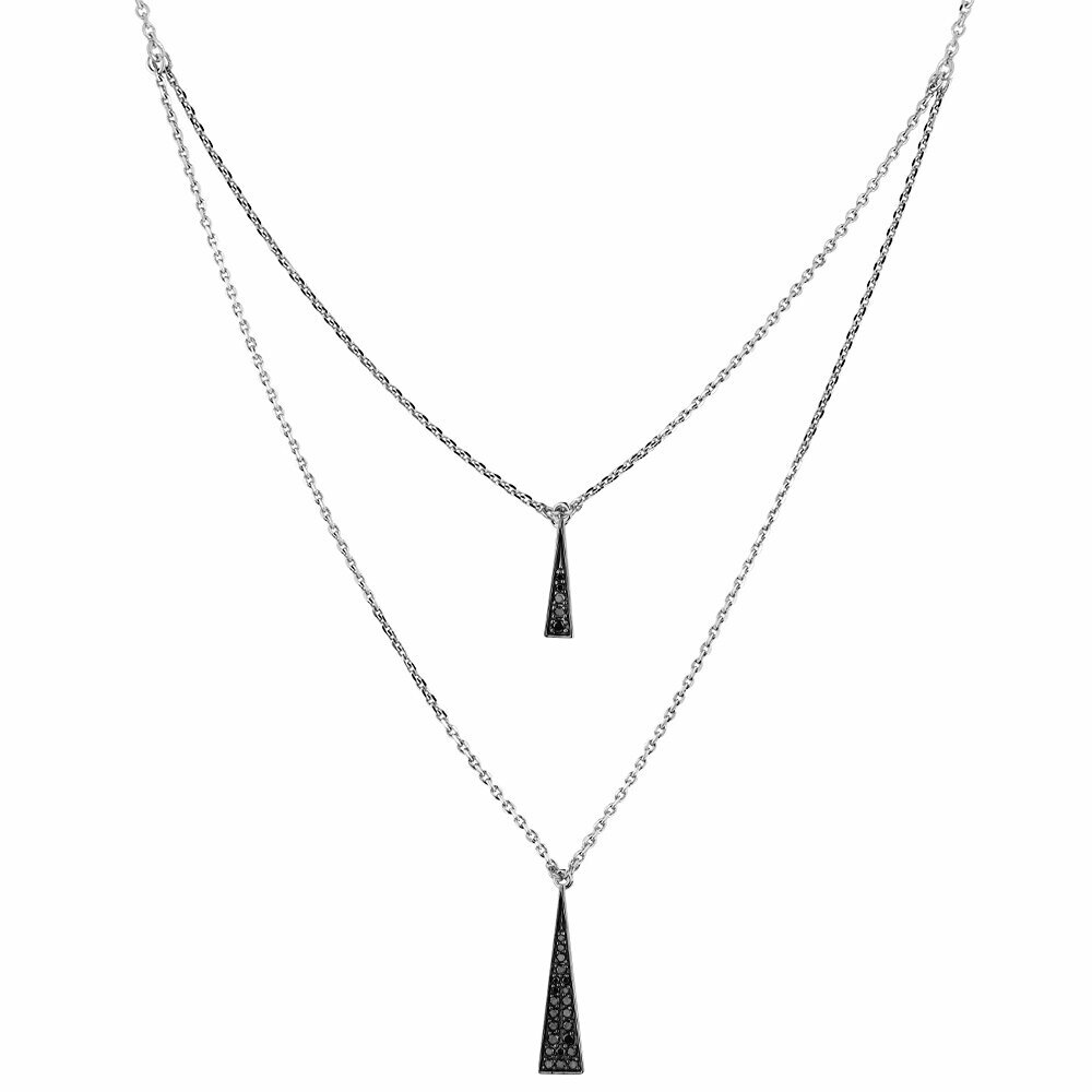 Колье, белое золото, 585 проба, бриллиант