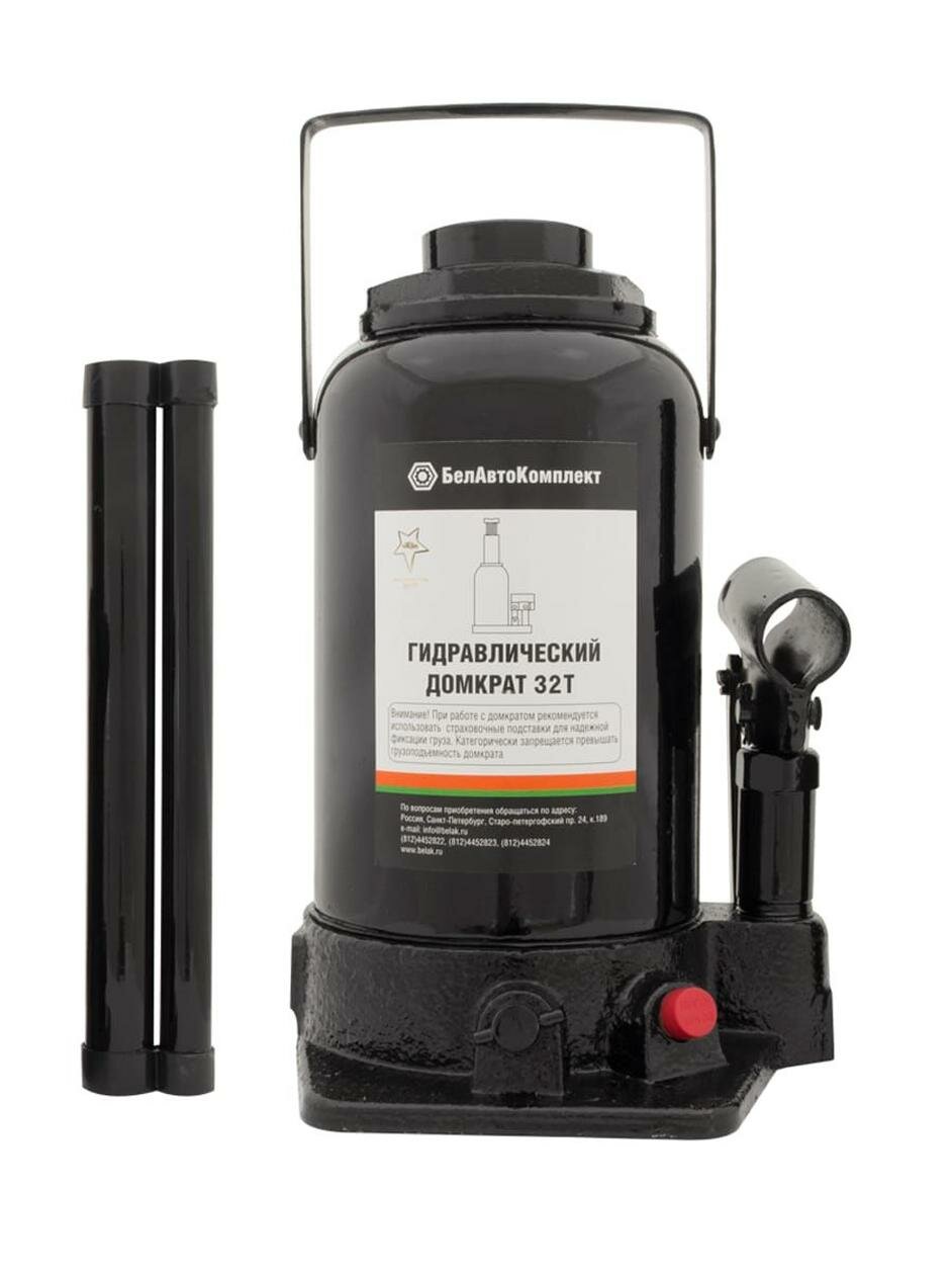Домкрат гидравлический бутылочный 32 т (TUV, 2 клапана) / домкрат автомобильный 32 тонны БелАК БАК.00037