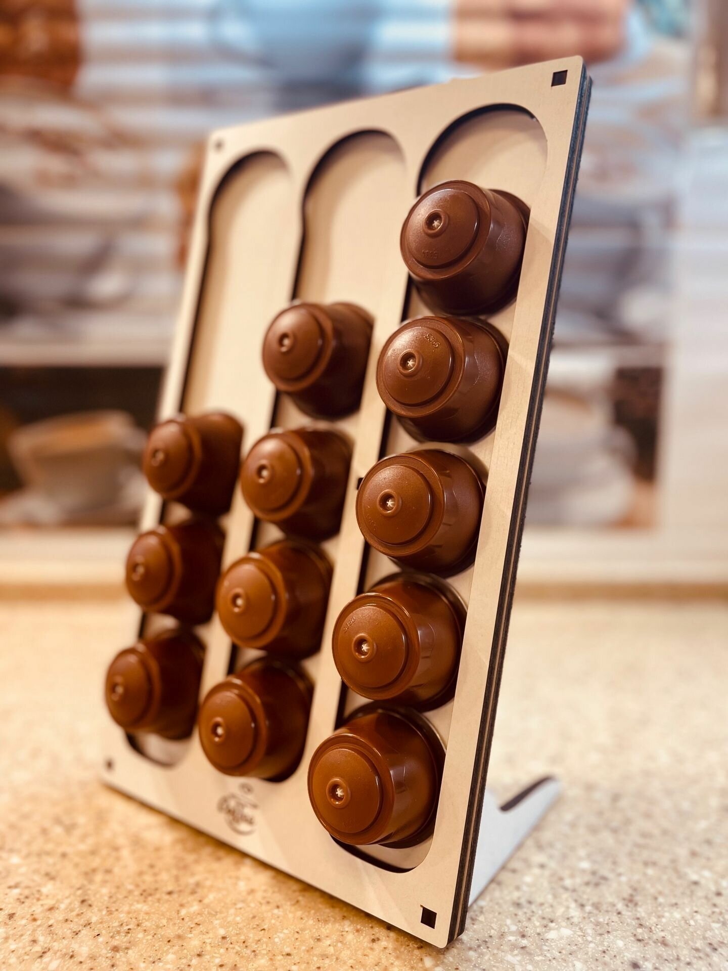Держатель для кофейных капсул ivkolab "Dolce Gusto", МДФ, 15 капсул, белый