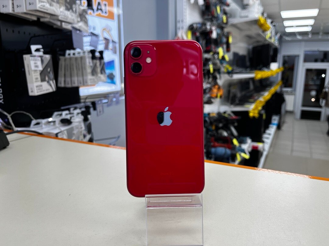 Смартфон Apple iPhone 11 64 ГБ, Dual: nano SIM + eSIM, (PRODUCT)RED Б/У