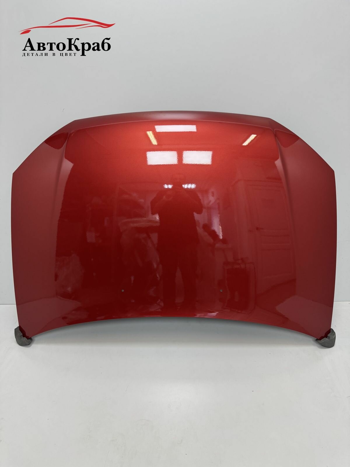Капот в цвет для Лада Калина 1 2004 - 2013 г. 104 - калина красный