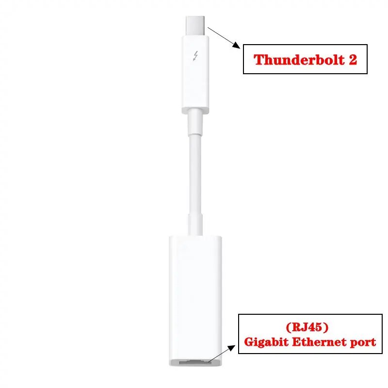 Адаптер Apple Thunderbolt к Gigabit Ethernet Thunderbolt 2, интерфейс Thunderbolt к кабелю сетевой карты