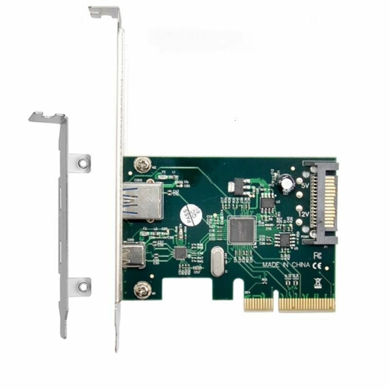 Плата PCI-E USB3.1 с чипом ASM1142, - A C