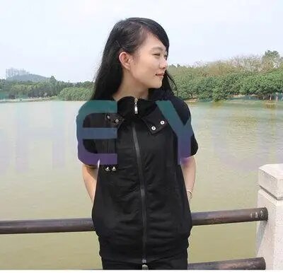 SHEYOU Косплей костюм Kaneki Ken, толстовка, худи, зеленый/черный, XL, Black Short Sleeve