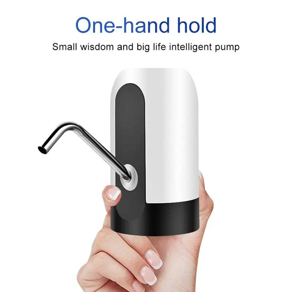 Электрическая помпа для воды на бутыль 4.5-18.9 л с аккумулятором и USB‑зарядкой