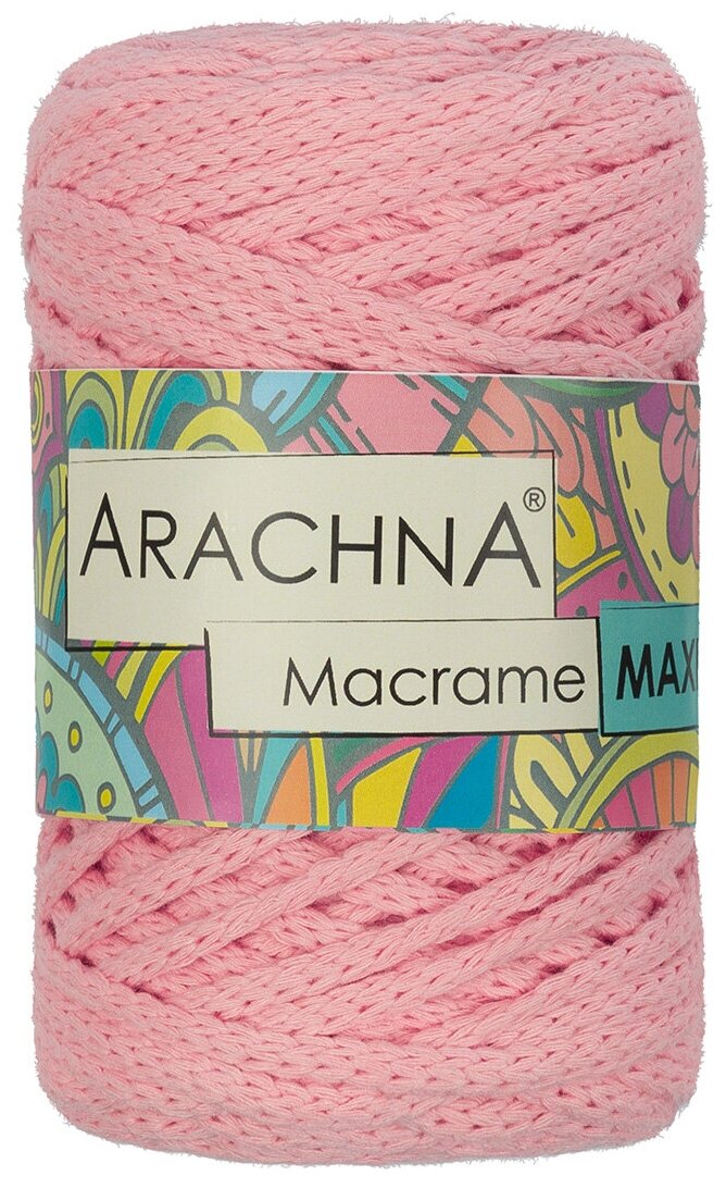 Пряжа ARACHNA "Macrame Maxi" 4 шт. по 250 г 80 м 80% хлопок, 20% полиэстер №40 св. коралловый