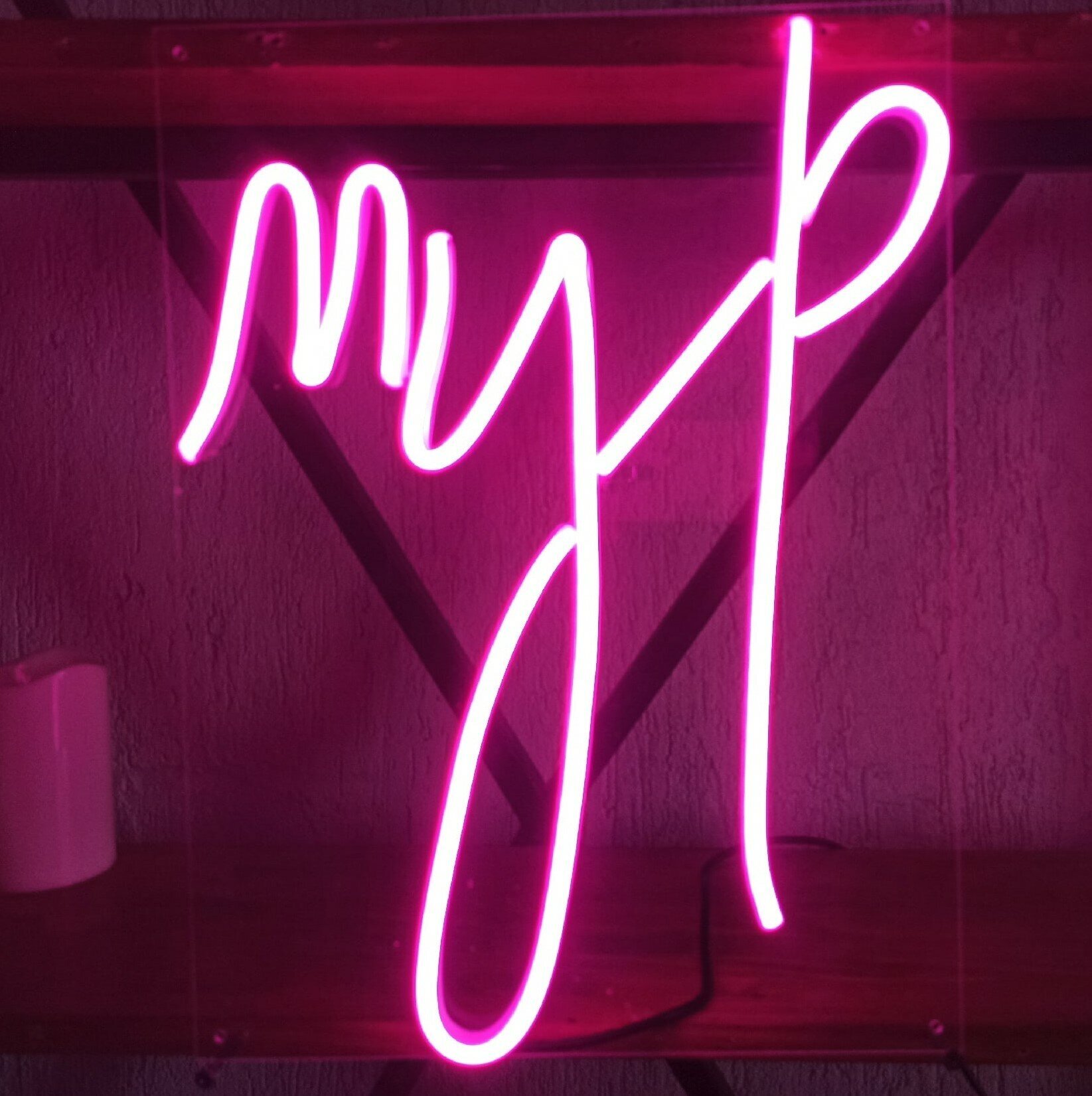 Ночник неоновый Мур, 30х40 см, розовый