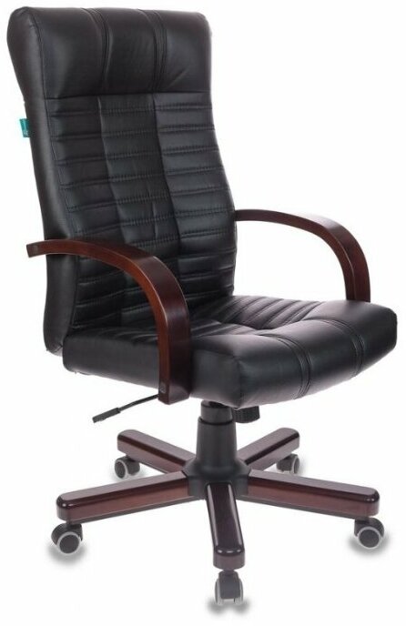 Кресло компьютерное Бюрократ KB-10Walnut/B/Leath black