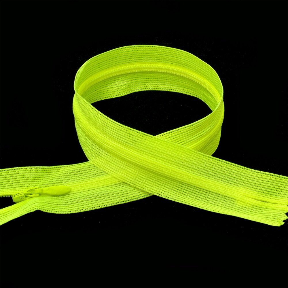 Молния неразъемная MaxZipper пласт. потайная №3 50см цв. F229 ярк. салатовый уп.50шт