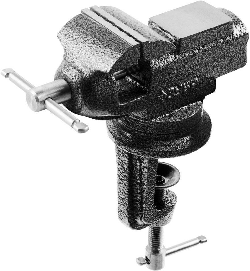 Тиски слесарные ЗУБР мини 60 мм с поворотным основанием